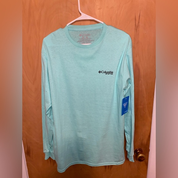 Columbia | Shirts | Pfg Performance Fishing Gear Blue Long Sleeve M ...